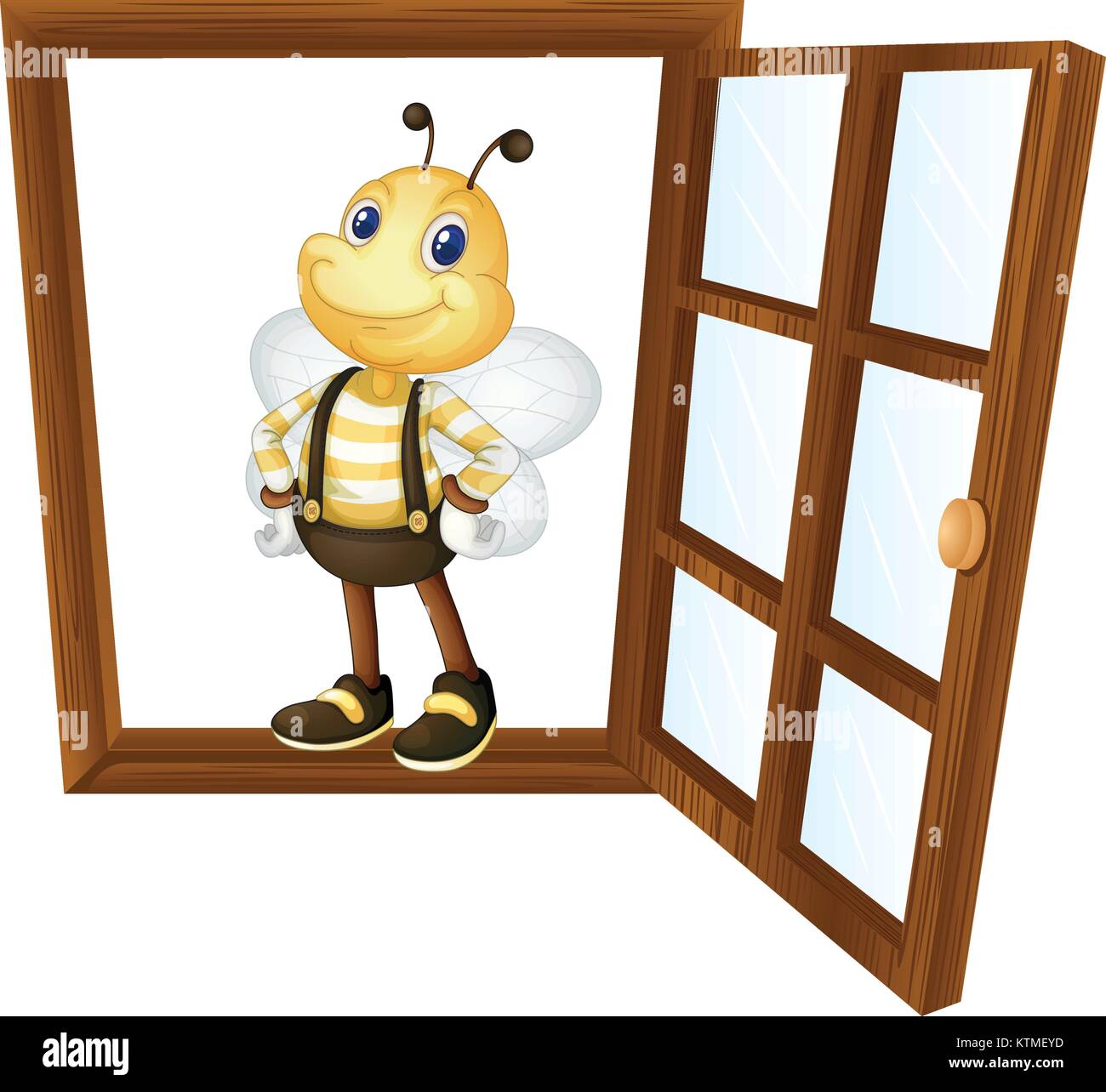 detailed illustration of a bee in a window Stock Vector Image & Art - Alamy