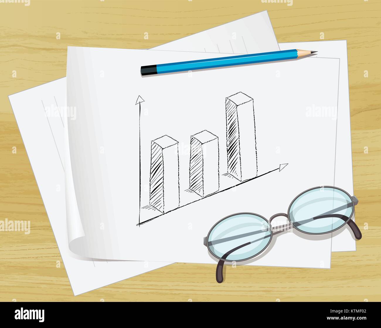 Office notes on paper with glasses Stock Vector Image & Art - Alamy