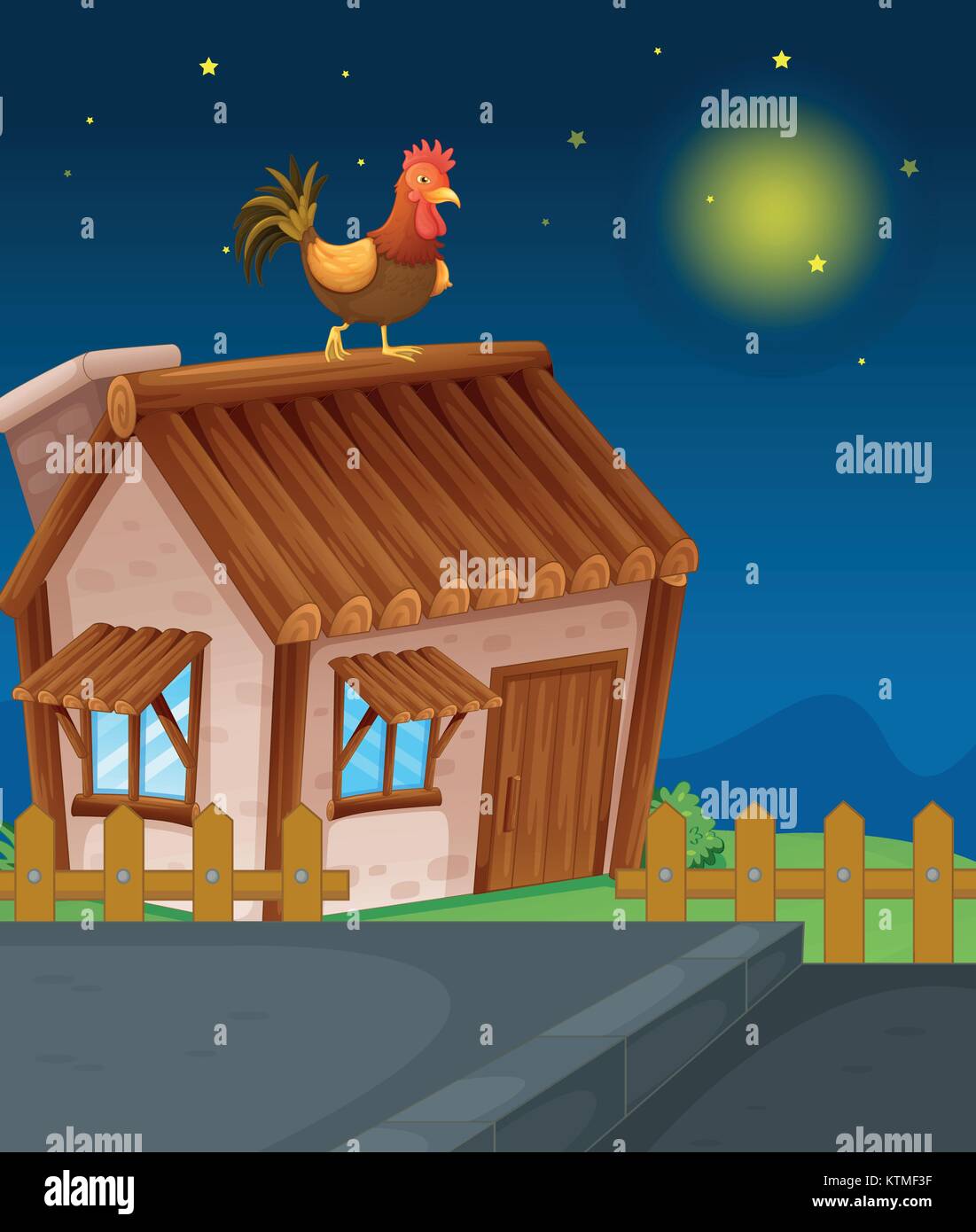 Hen chicken window Stock Vector Images - Alamy