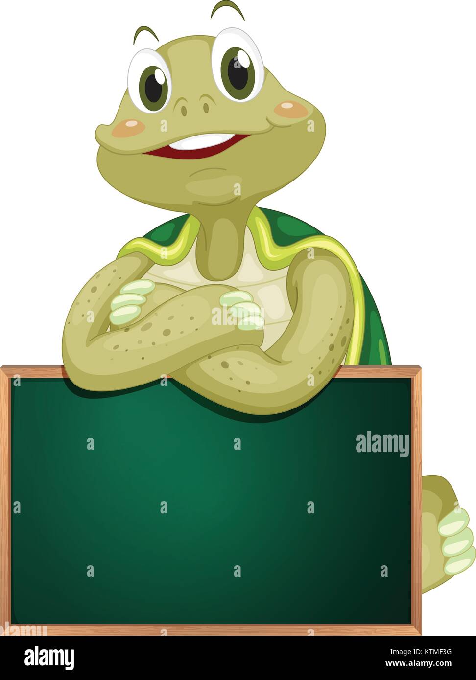 Illustration of a cartoon character holding a blank board Stock Vector ...