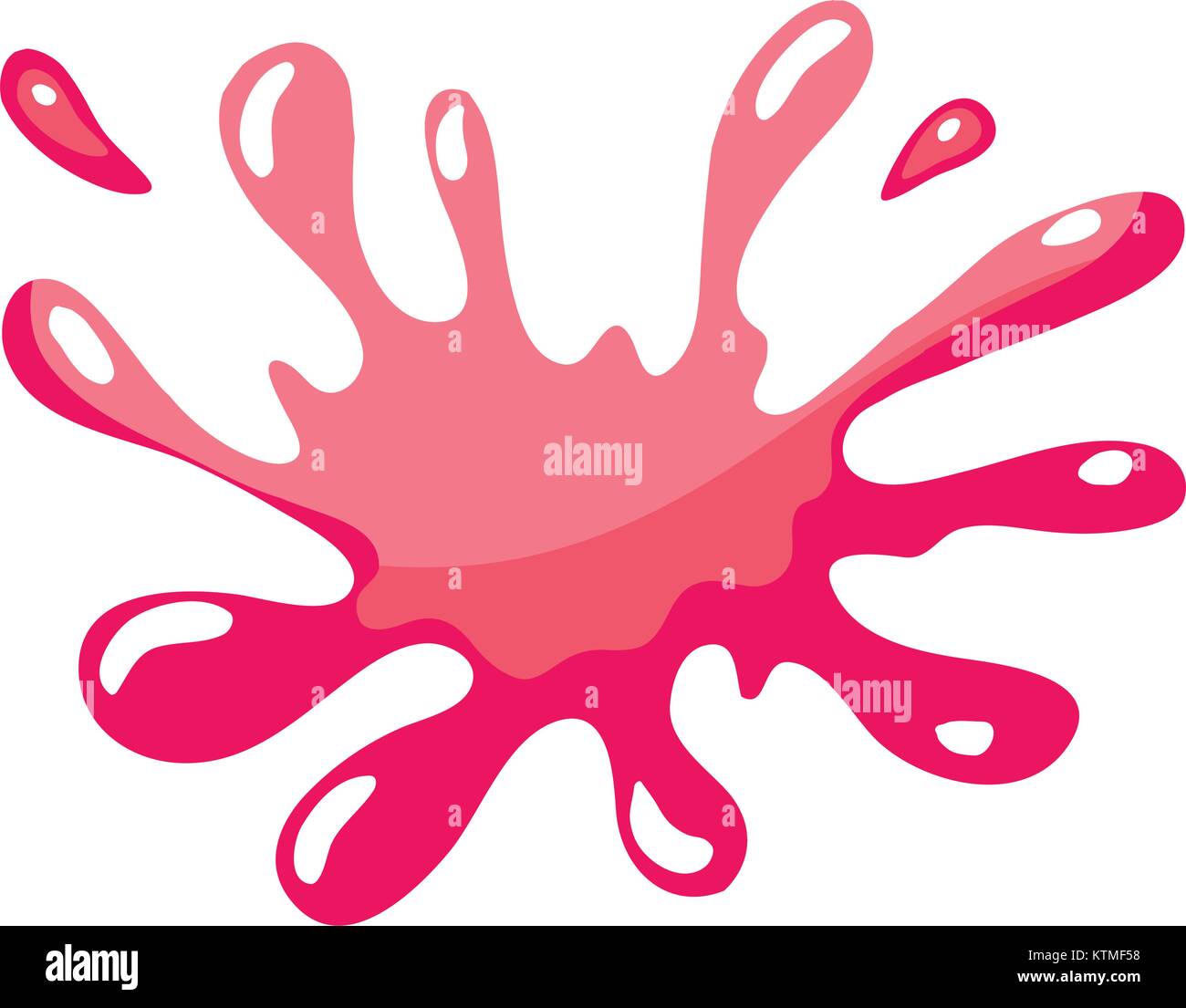 illustration of a pink color splash on a white background Stock Vector ...
