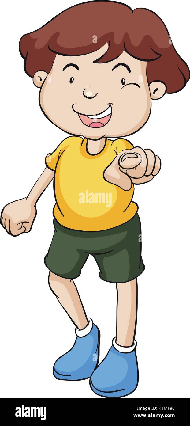 illustration of a boy on a white background Stock Vector Image & Art ...