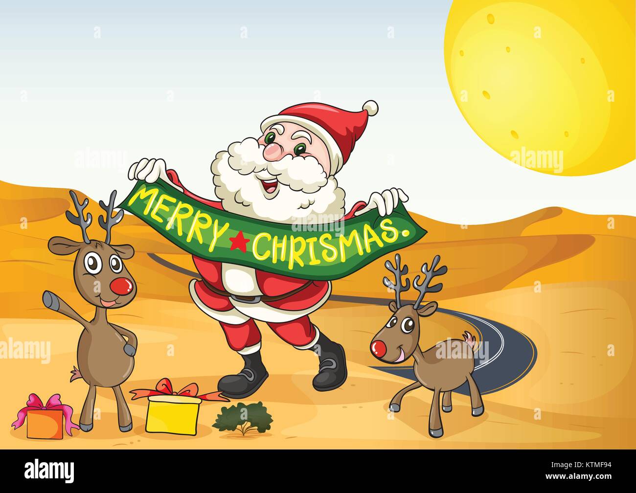 Illustration of a santa in desert Stock Vector Image & Art - Alamy