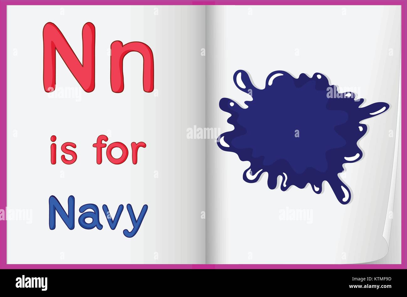 Illustration of the letter N in a book Stock Vector Image & Art - Alamy