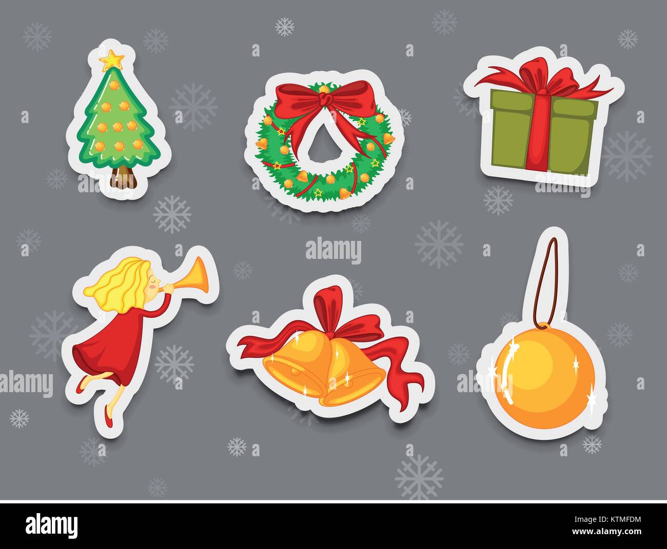 Illustration of christmas present stickers Stock Vector Image & Art - Alamy