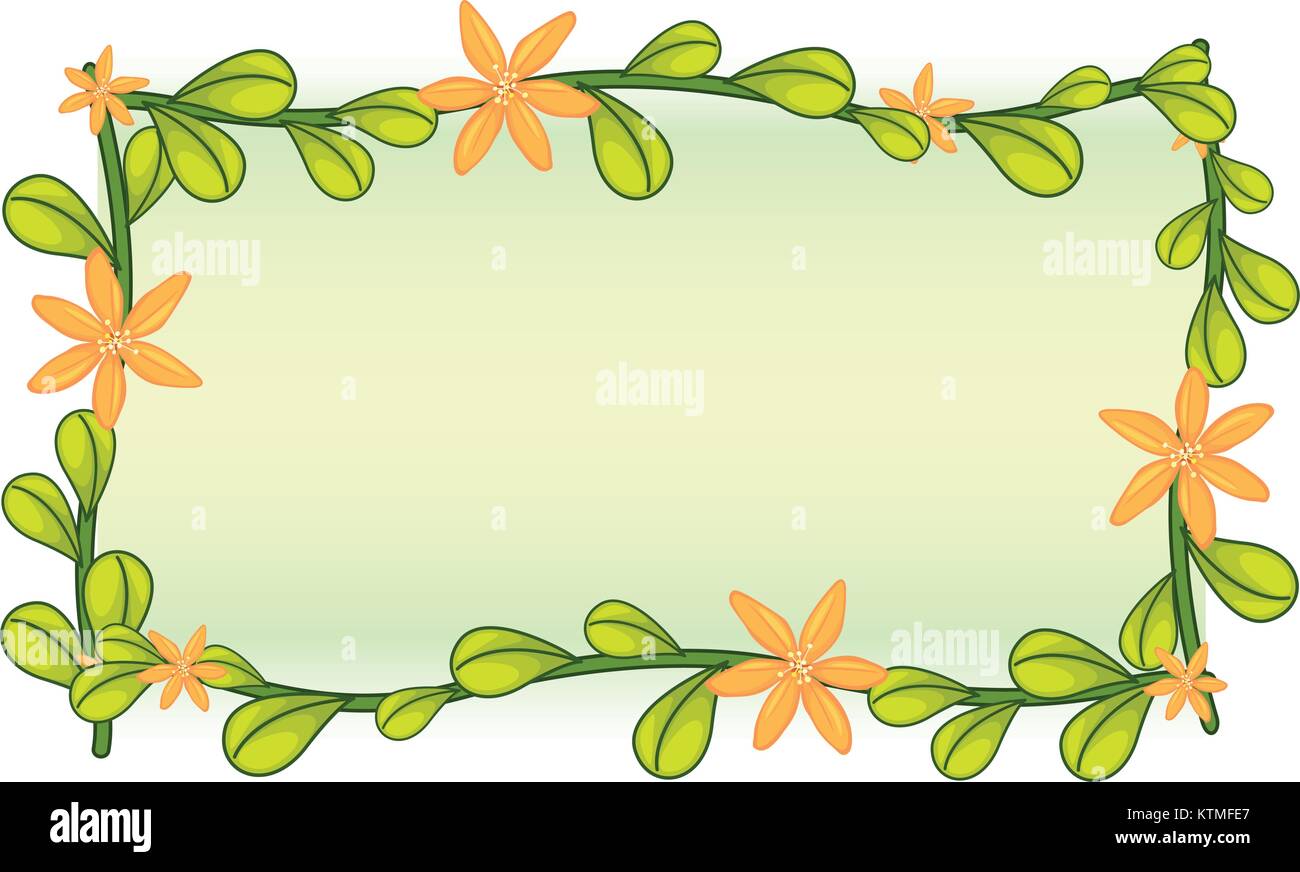 Blank template with leafy border Stock Vector Image & Art - Alamy