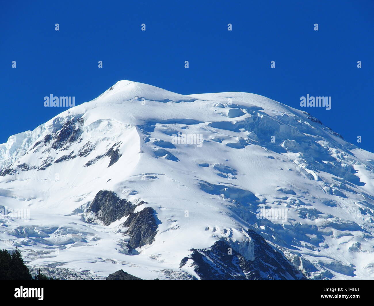 MONT BLANC peak of alpine mountains range landscape in beauty French ...