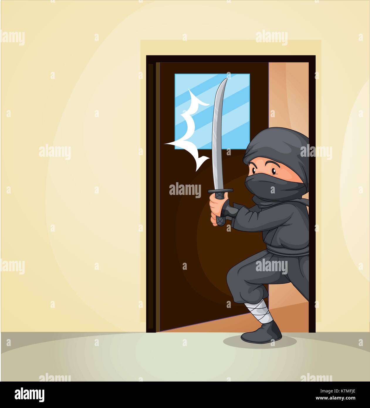 Person entering a house Stock Vector Images - Alamy