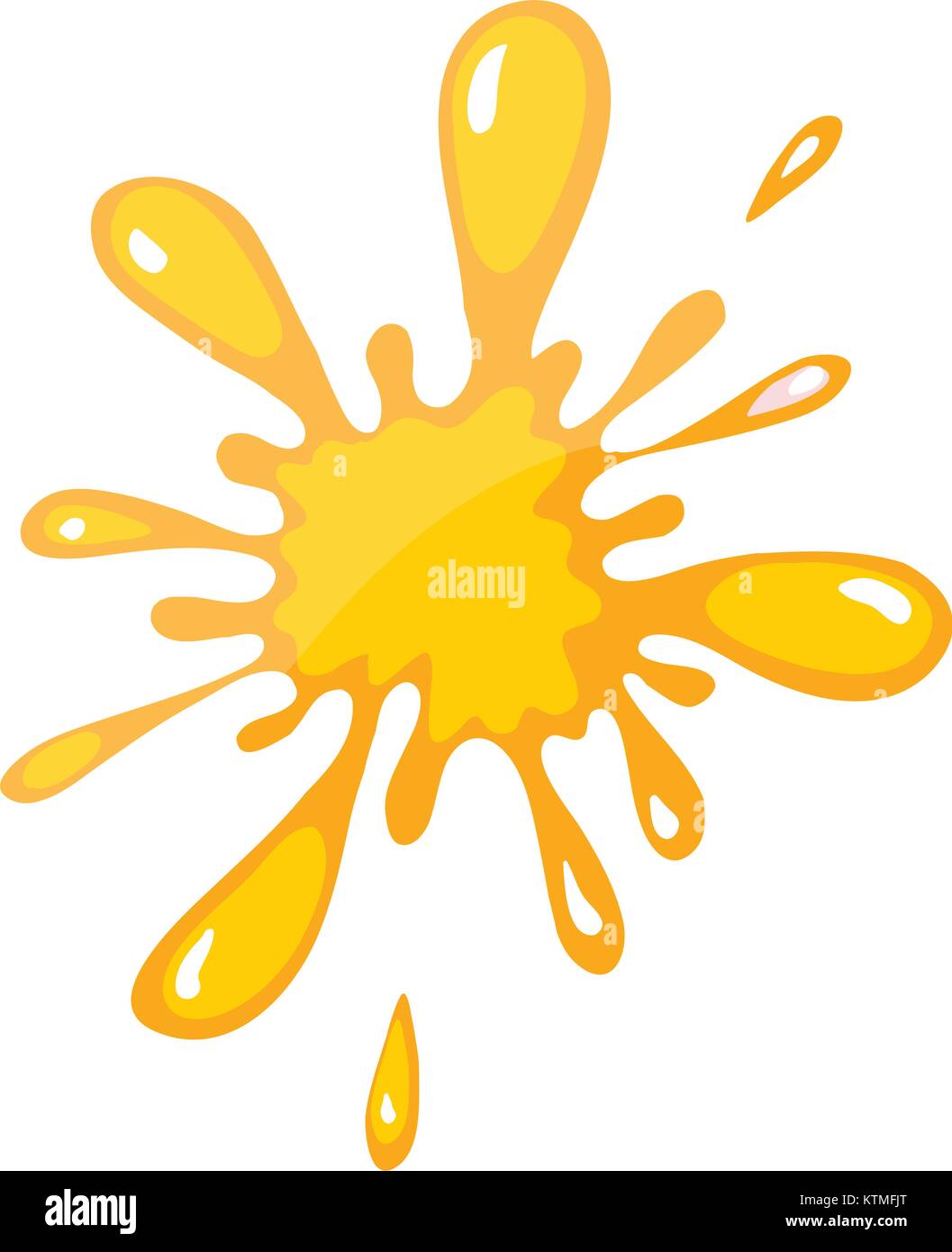 illustration of yellow color splash on a white background Stock Vector ...
