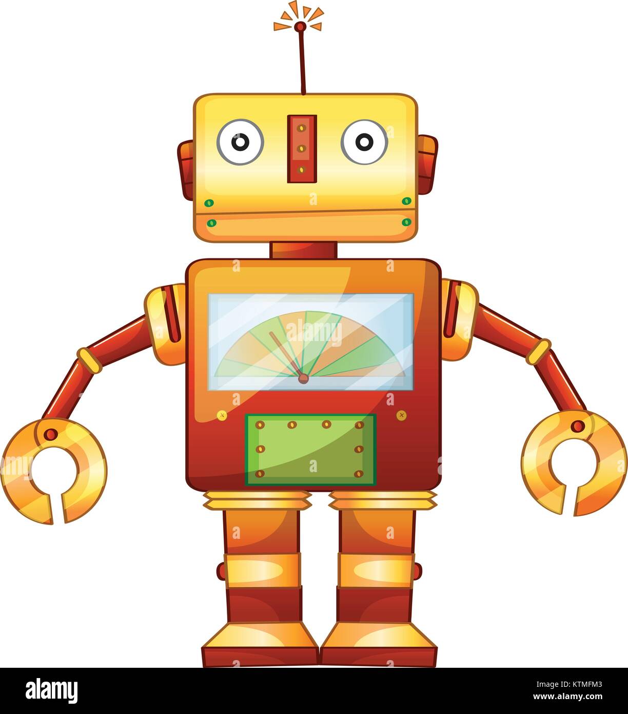 Illustration of a retro robot Stock Vector Image & Art - Alamy