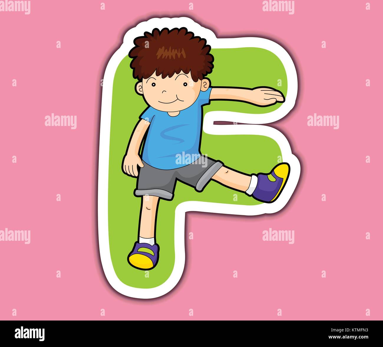 Illustrated alphabet letter series with kids Stock Vector Image & Art ...