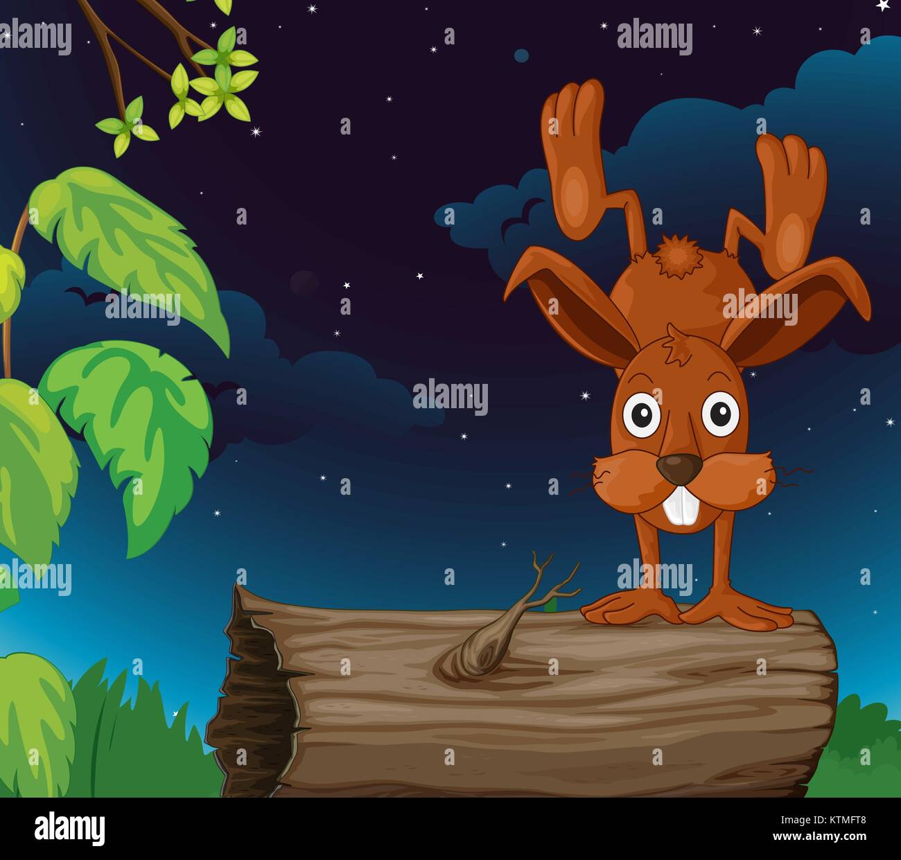 Illustration of a handstanding bunny Stock Vector Image & Art - Alamy
