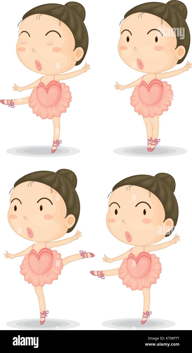 Illustration of four ballerina poses Stock Vector Image & Art - Alamy