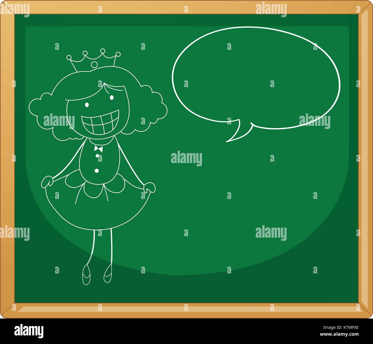 illustration of a green board with sketch Stock Vector Image & Art - Alamy