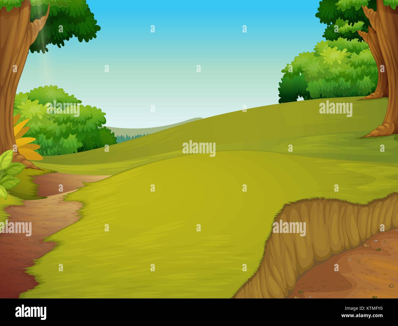 Illustration of a clearing of grass Stock Vector Image & Art - Alamy