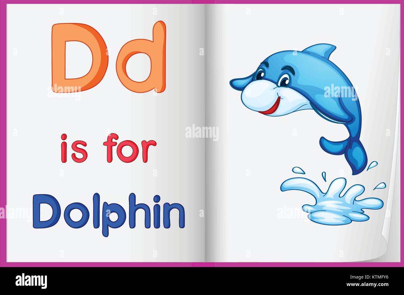 Illustration of the letter D in a book Stock Vector Image & Art - Alamy