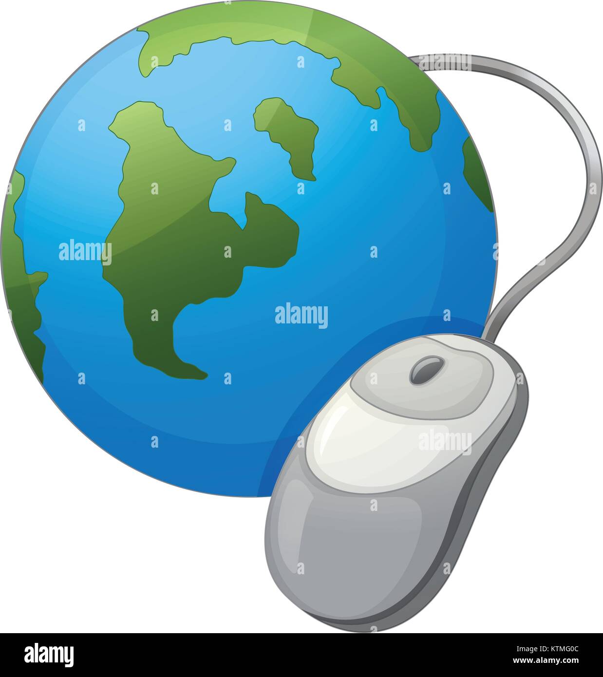 Illustration Earth and mouse internet icon Stock Vector Image & Art - Alamy