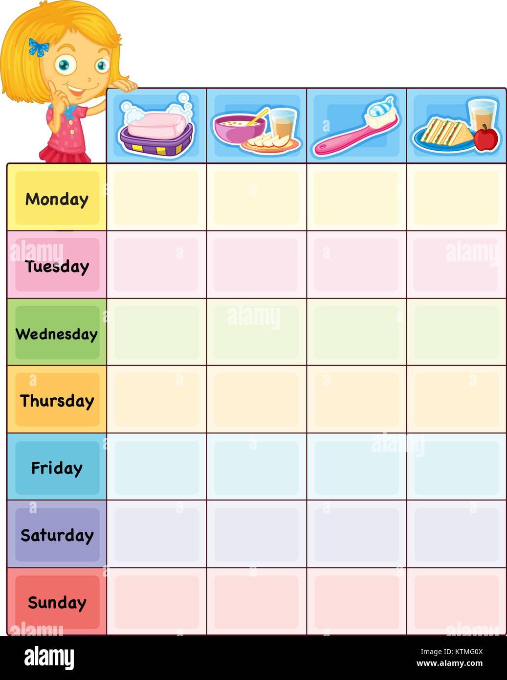 Daily Routine Chart For Adults
