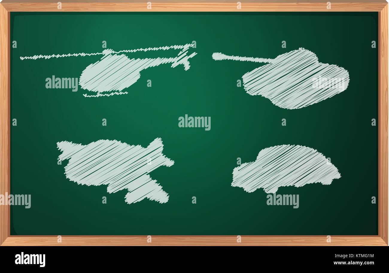 Illustration of transportation in chalk Stock Vector Image & Art - Alamy