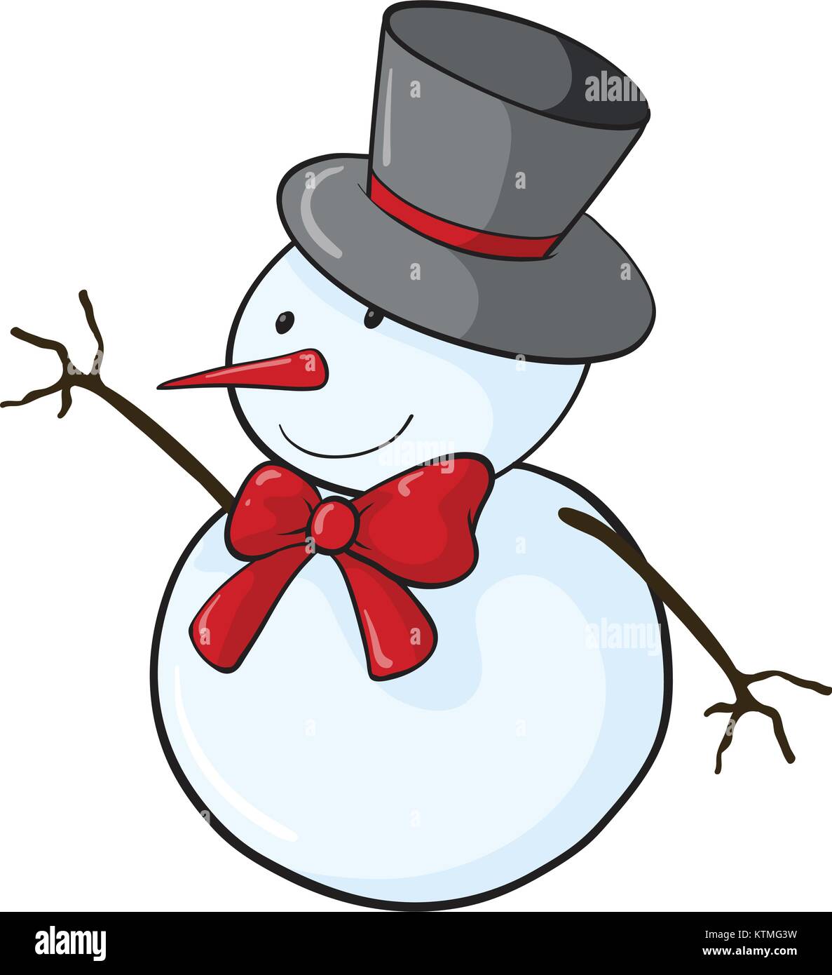Illustration of a simple snowman Stock Vector Image & Art - Alamy