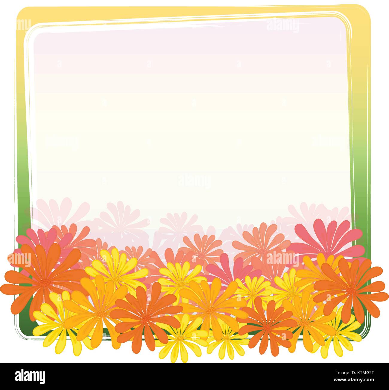 Illustration of a flower frame Stock Vector Image & Art - Alamy