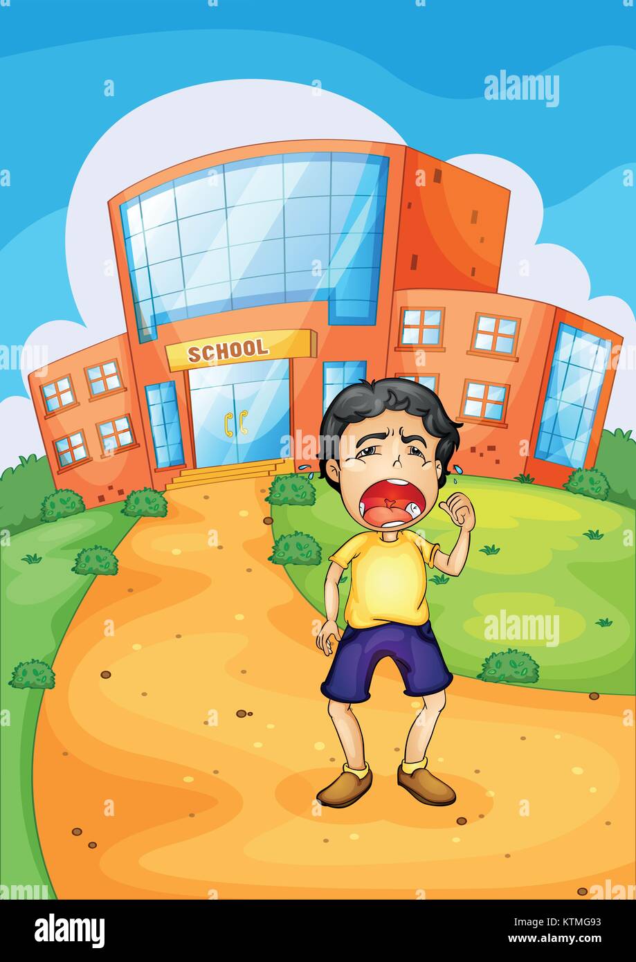 Illustration of a child crying Stock Vector Image & Art - Alamy