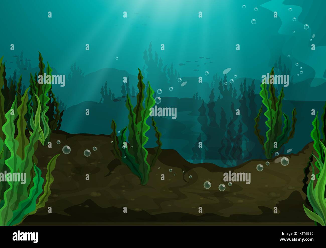 Open ocean underwater deep Stock Vector Images - Alamy