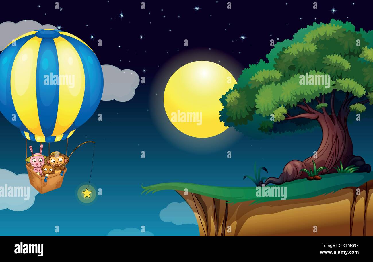 Illustration of a balloon scene Stock Vector Image & Art - Alamy