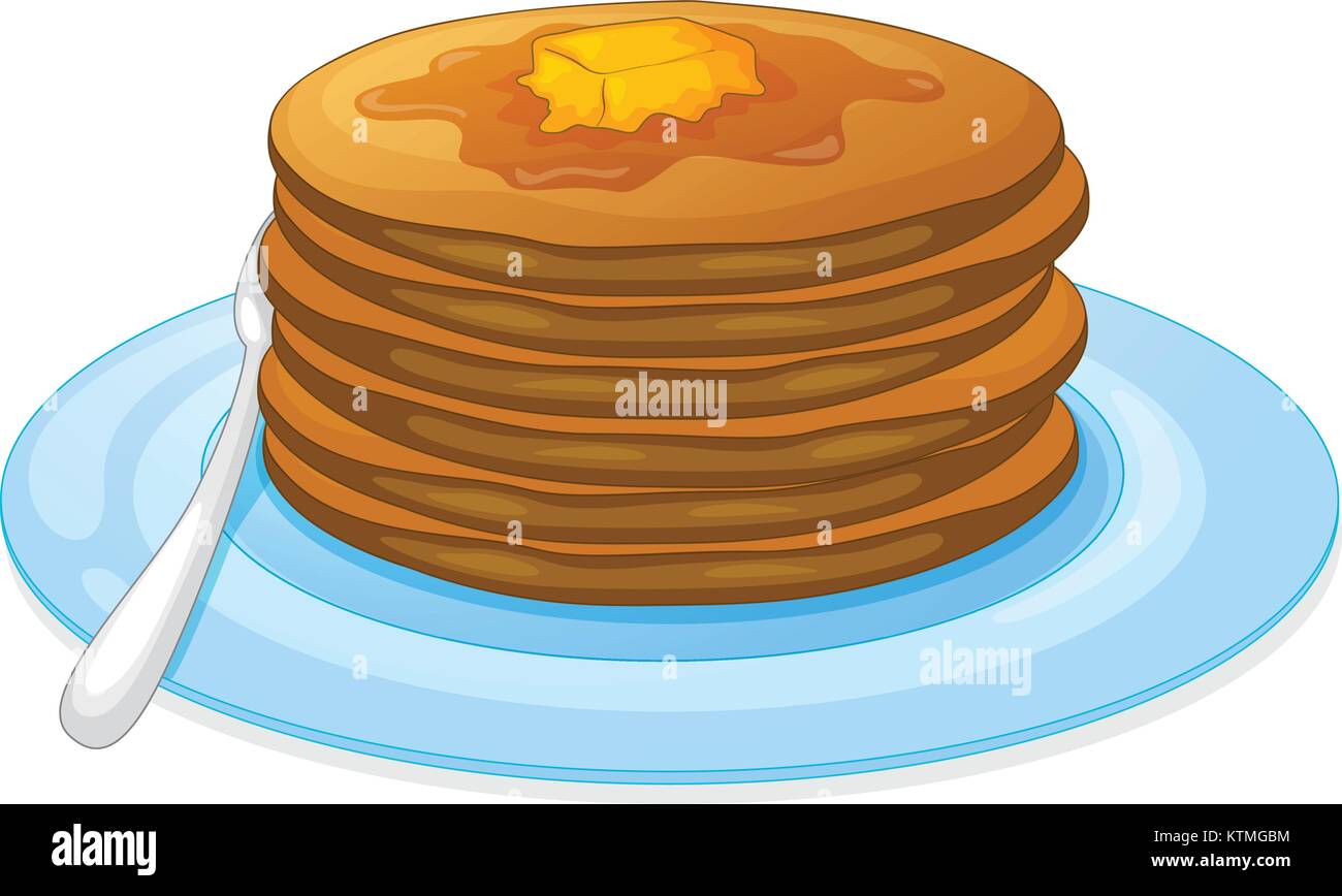 Illustration of pancakes and syrup Stock Vector Image & Art - Alamy