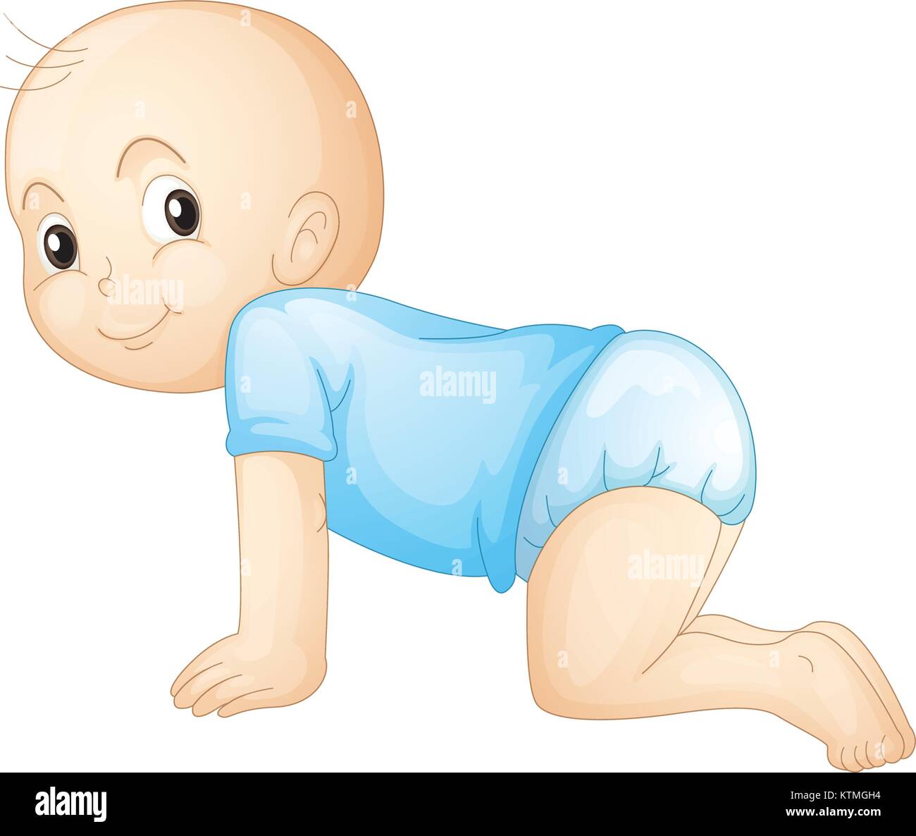 Illustration of a baby crawling Stock Vector Image & Art - Alamy