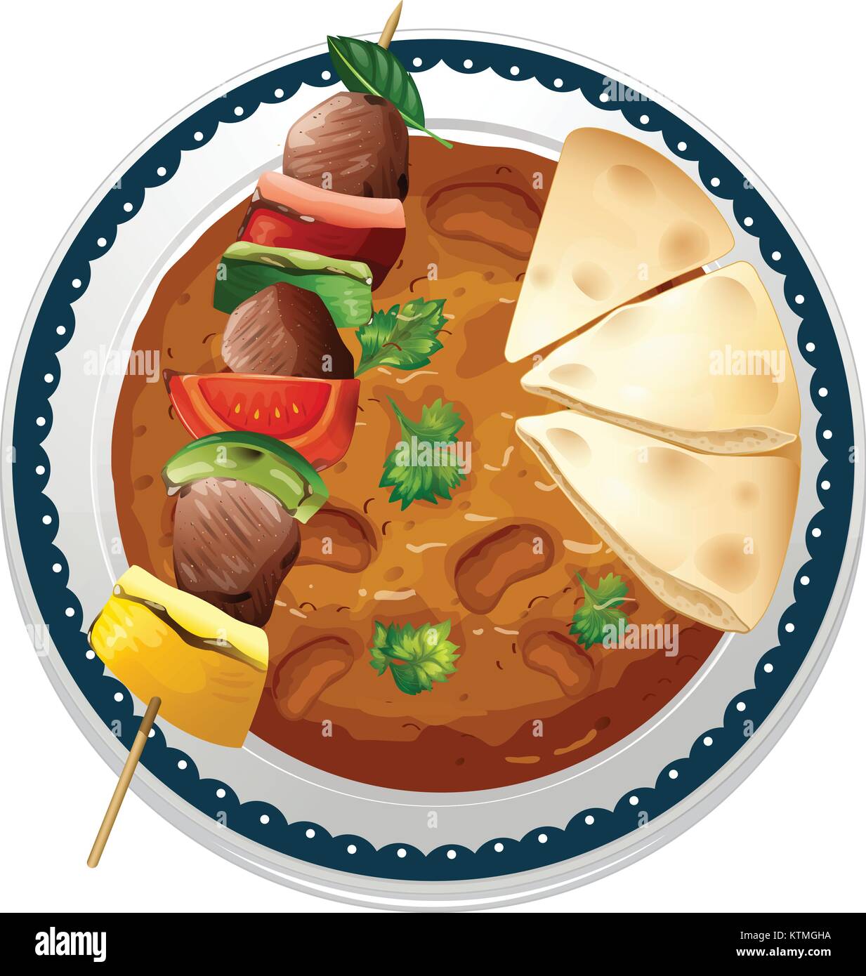 a curry and a meat illustration Stock Vector Image & Art - Alamy