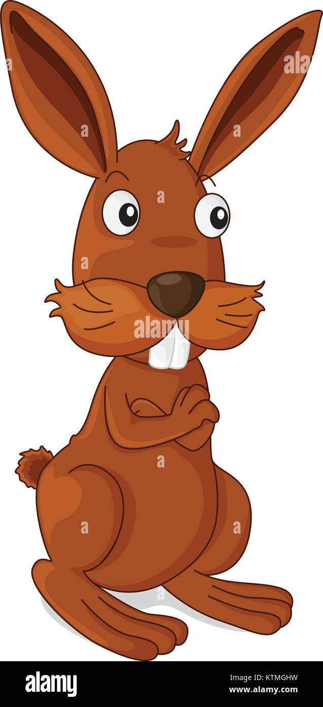 Illustration of bunny rabbit on white Stock Vector Image & Art - Alamy