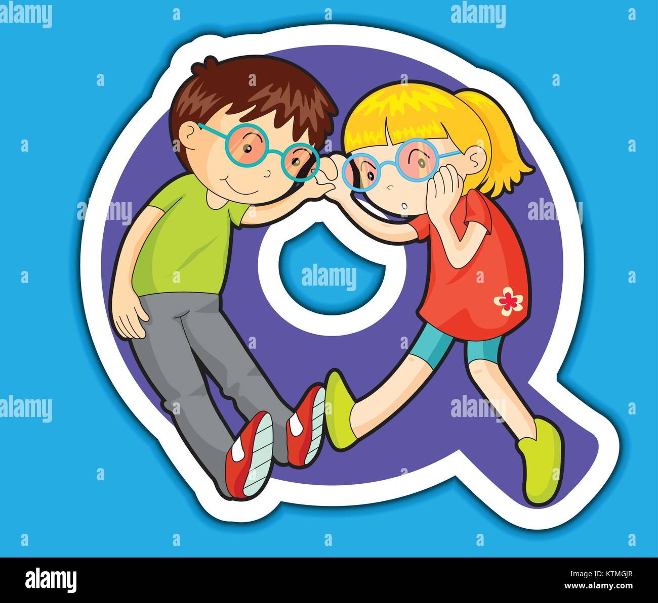 Illustrated alphabet letter series with kids Stock Vector Image & Art ...