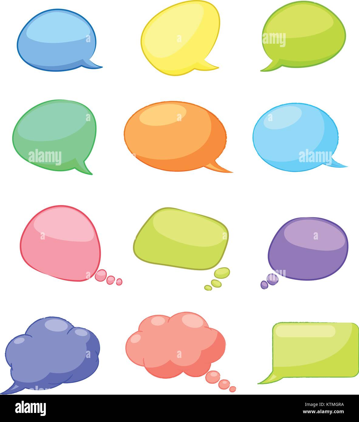 A set of speech bubbles Stock Vector Image & Art - Alamy