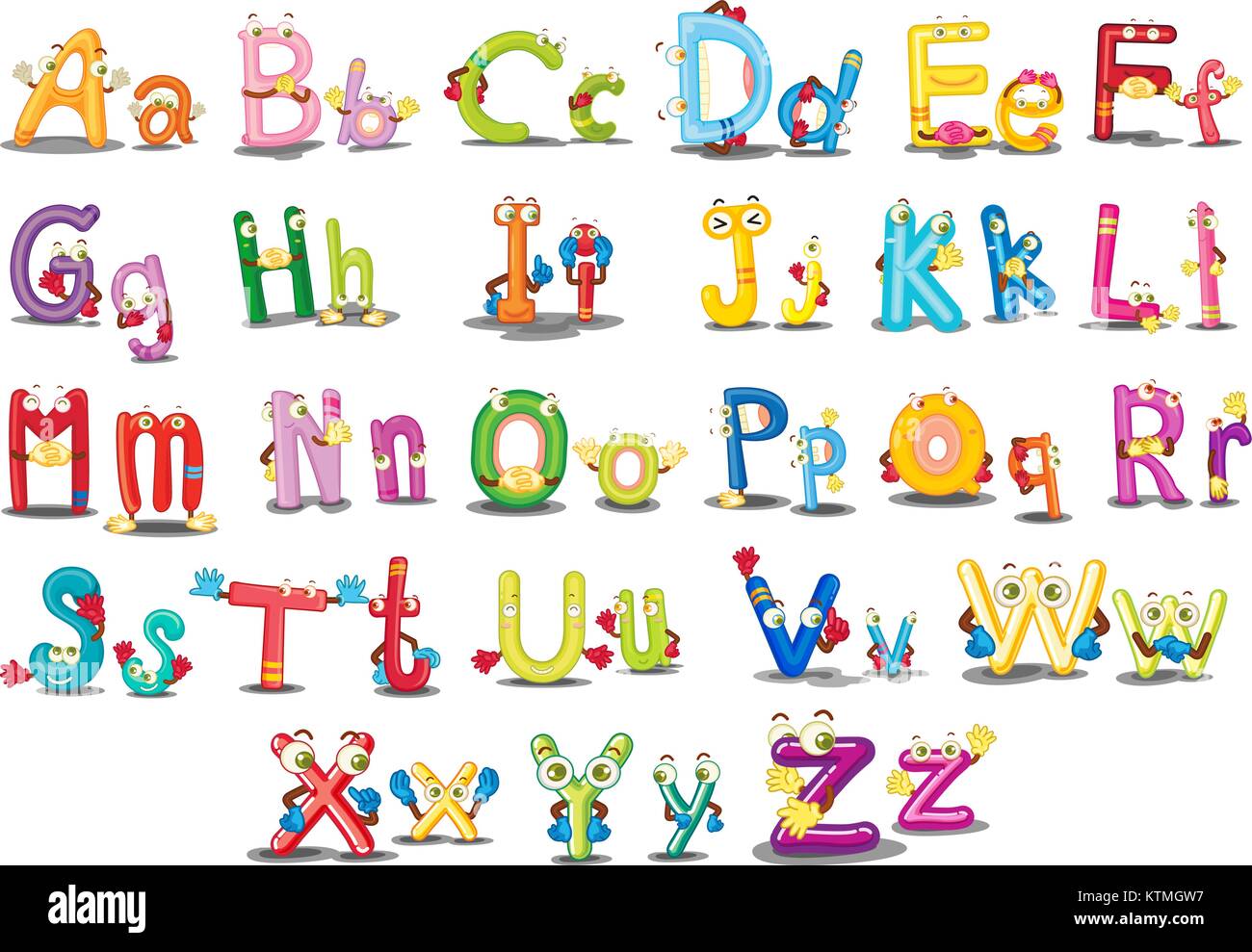 Illustration of Alphabet characters on white Stock Vector Image & Art ...