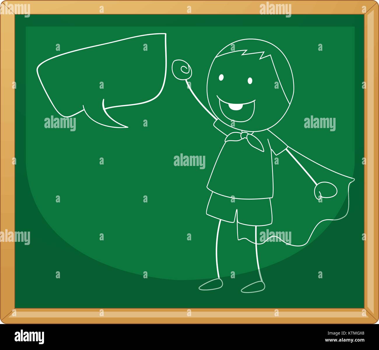 illustration of a green board with sketch Stock Vector Image & Art - Alamy