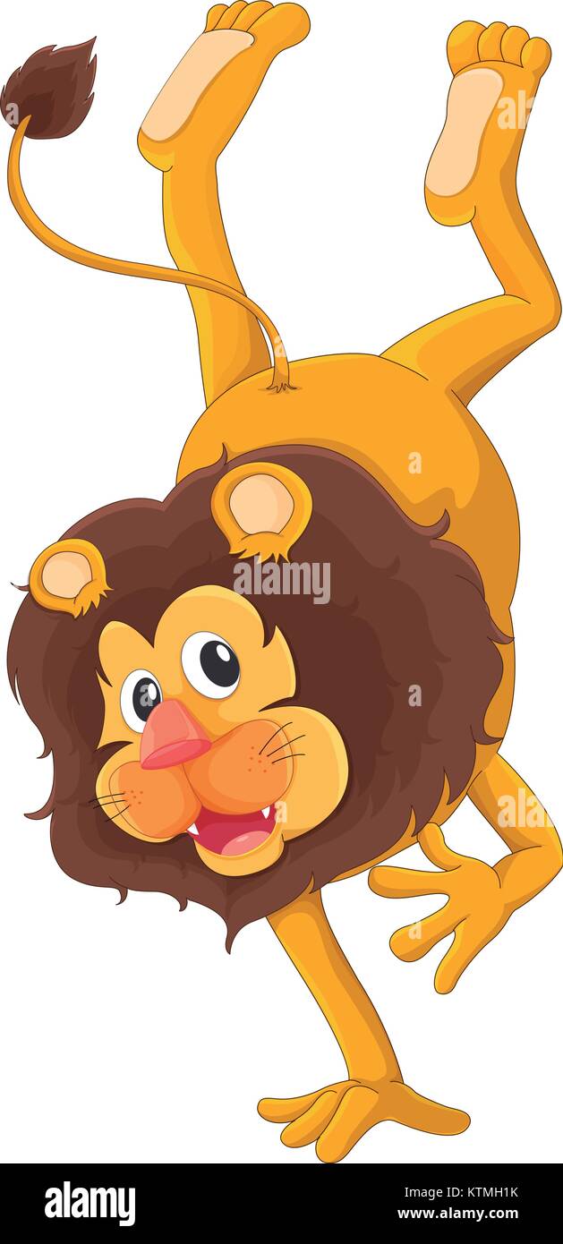 Illustration of a comical lion Stock Vector Image & Art - Alamy