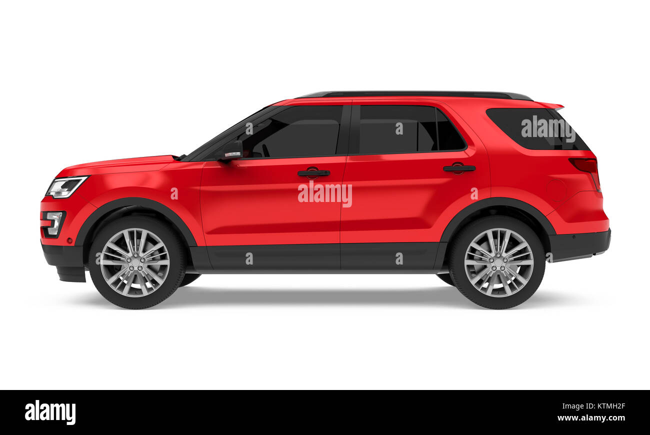 Red SUV Car Isolated Stock Photo - Alamy