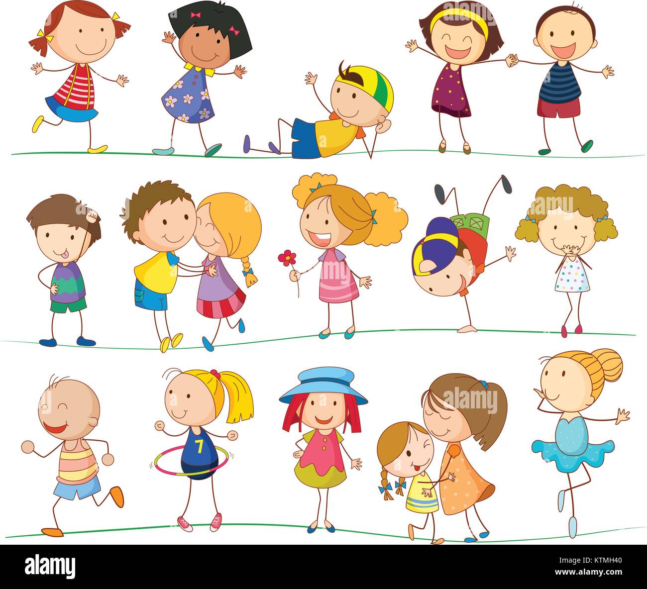 Illustration of collection of simple kids Stock Vector Image & Art - Alamy