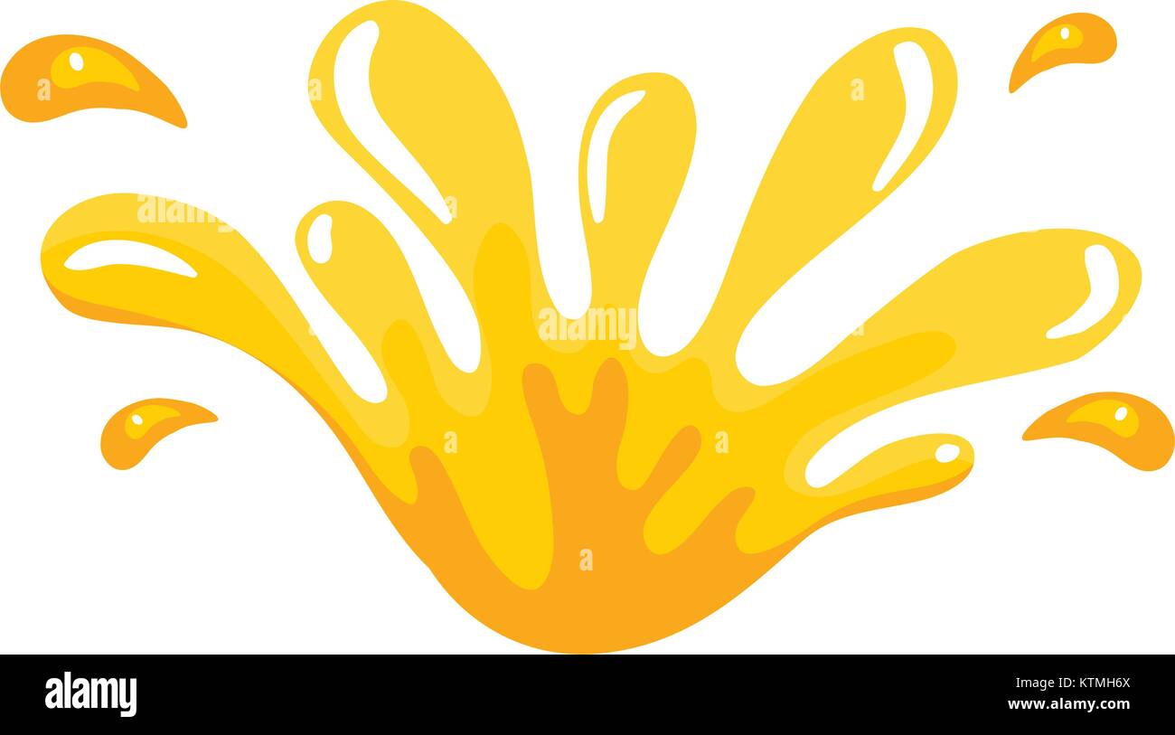 illustration of yellow color splash on a white background Stock Vector ...