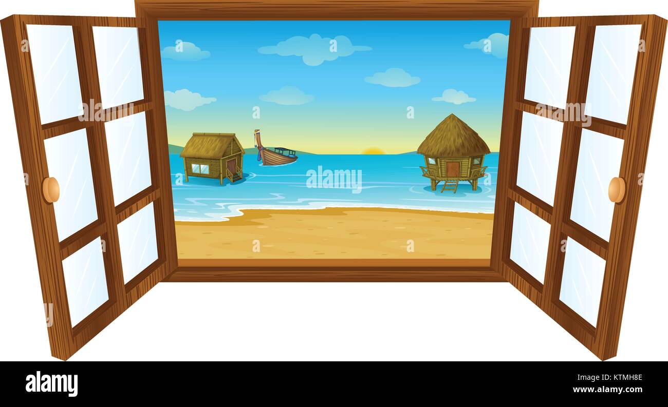illustration of a window on a white background Stock Vector Image & Art ...