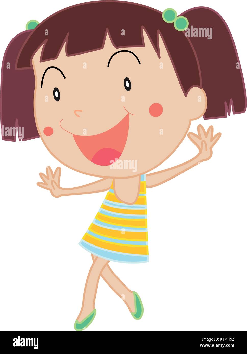 Illustration of a girl dancing Stock Vector Image & Art - Alamy