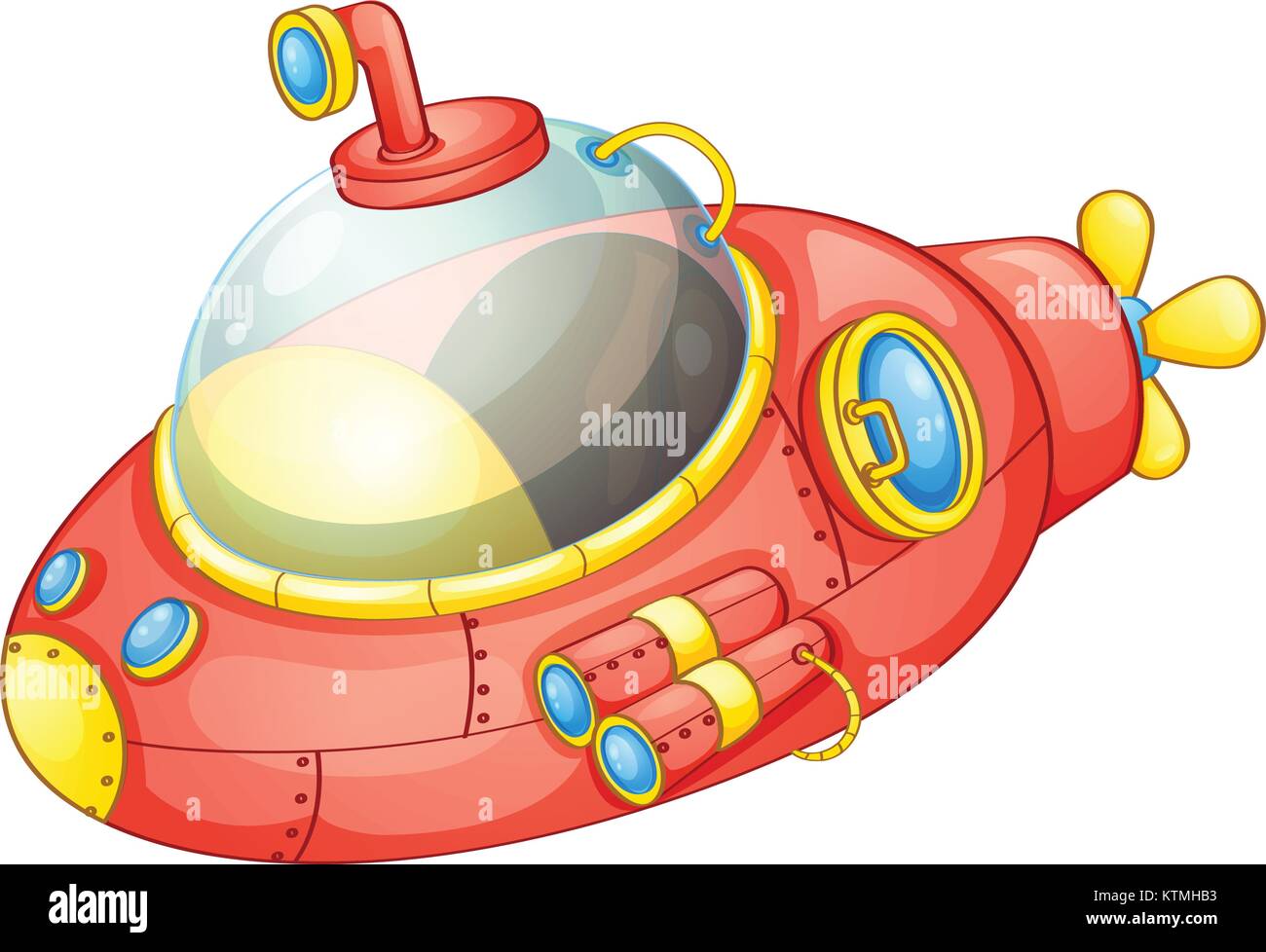 Illustration of a cartoon submarine Stock Vector Image & Art - Alamy