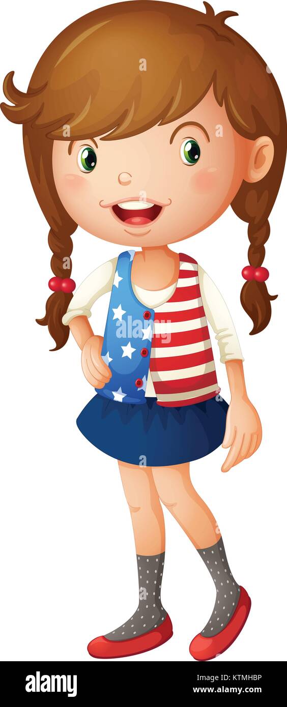 Cute child teenager girl Stock Vector Images - Alamy