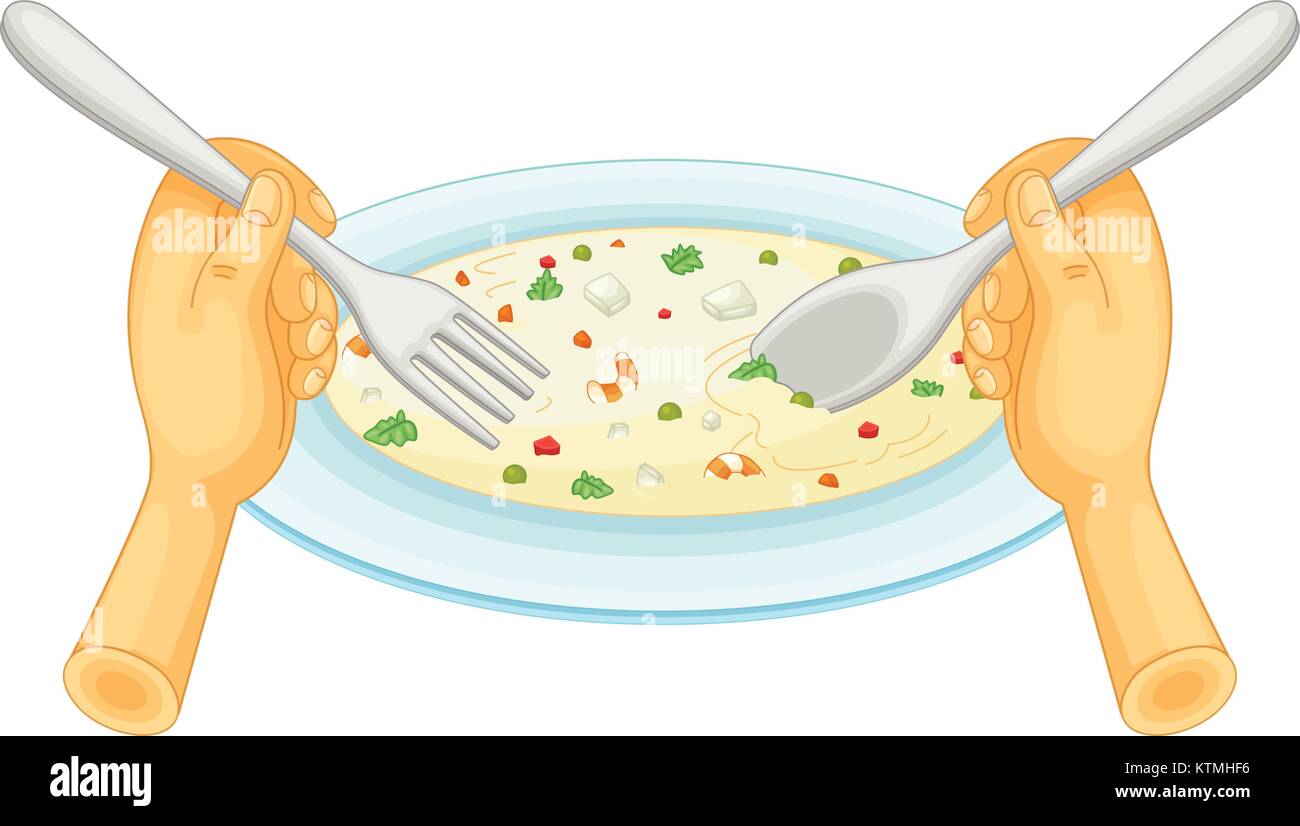 Illustration cartoon plate fried rice hi-res stock photography and ...