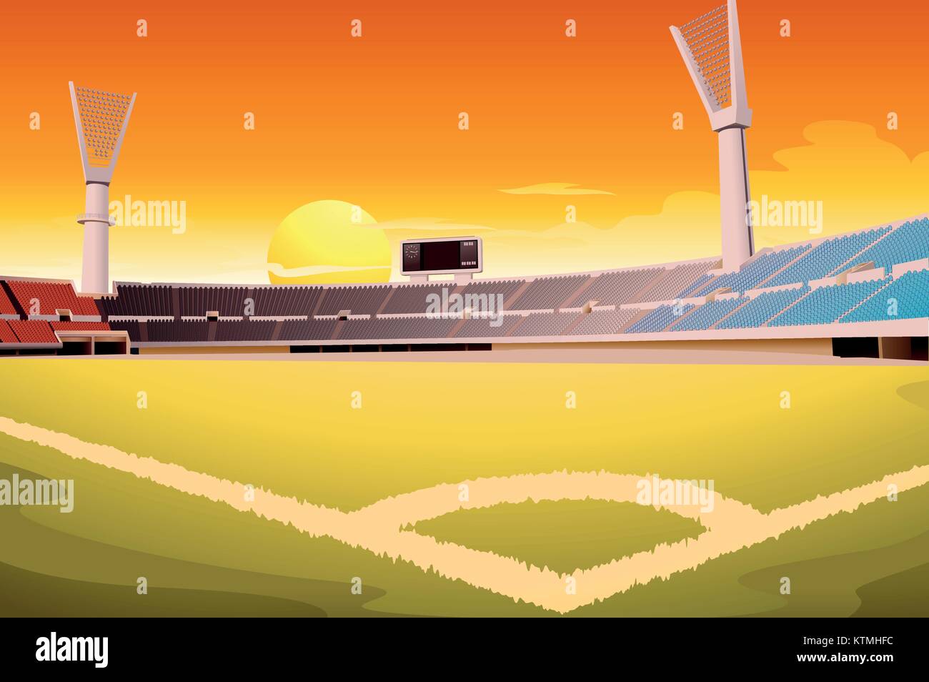 Crowd in football stadium Stock Vector Images - Alamy