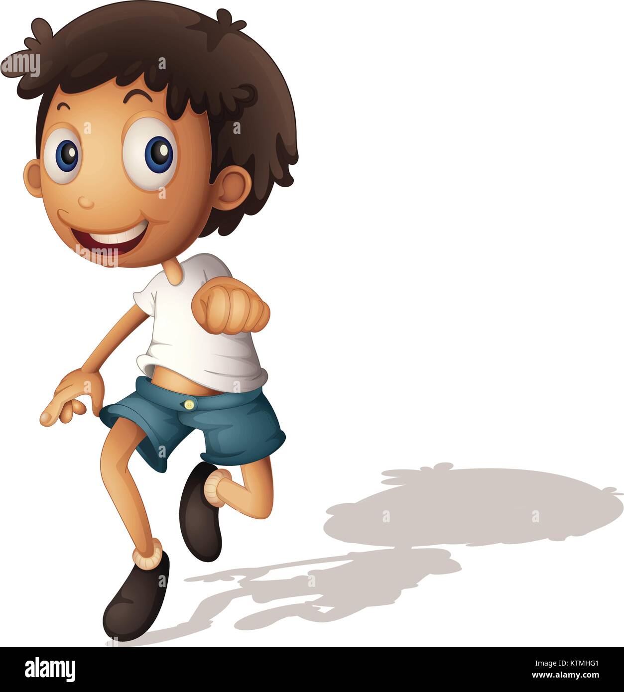 Illustration of a 3D looking boy on white Stock Vector Image & Art - Alamy