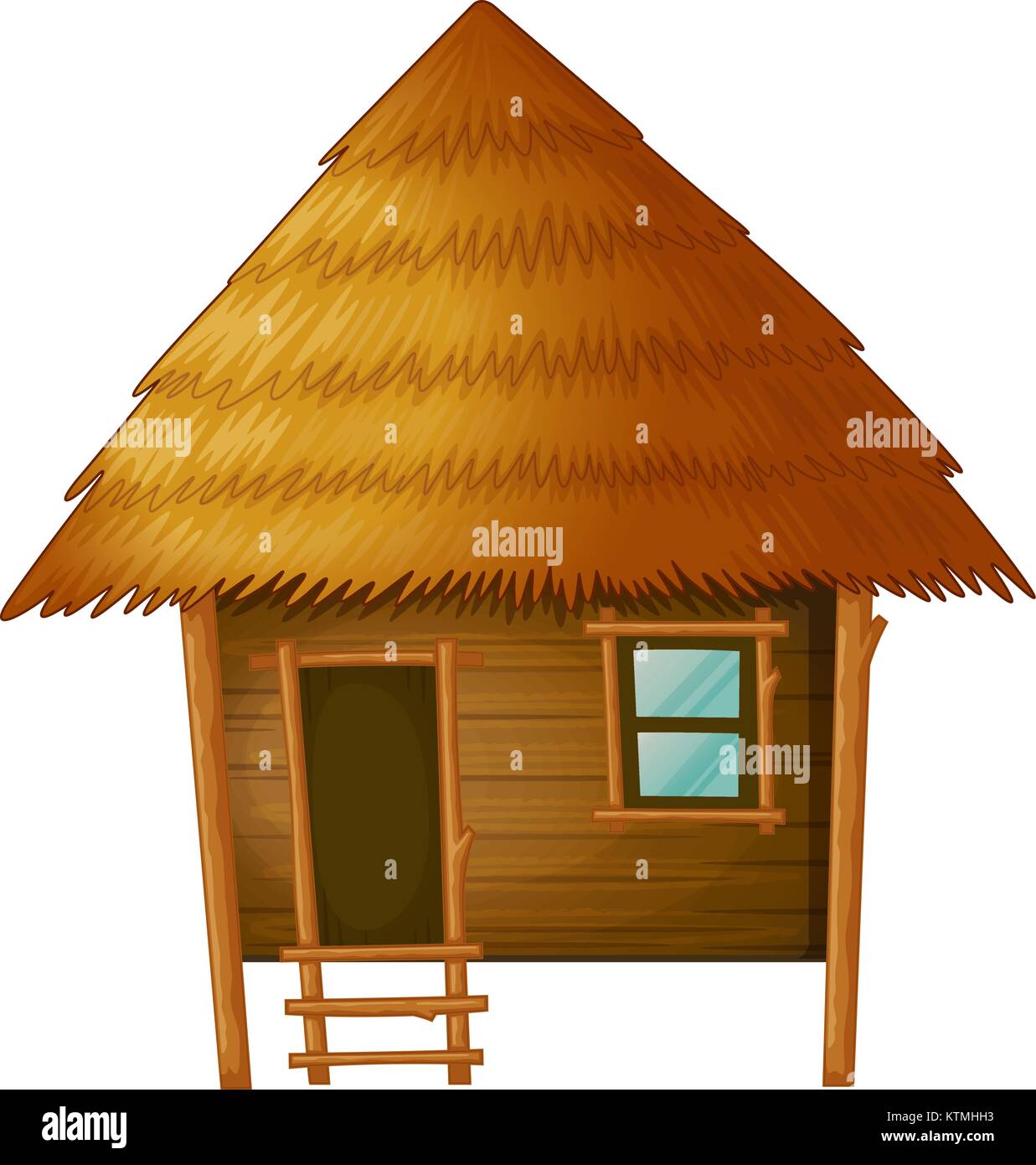 Illustration of a wooden hut Stock Vector Image & Art - Alamy