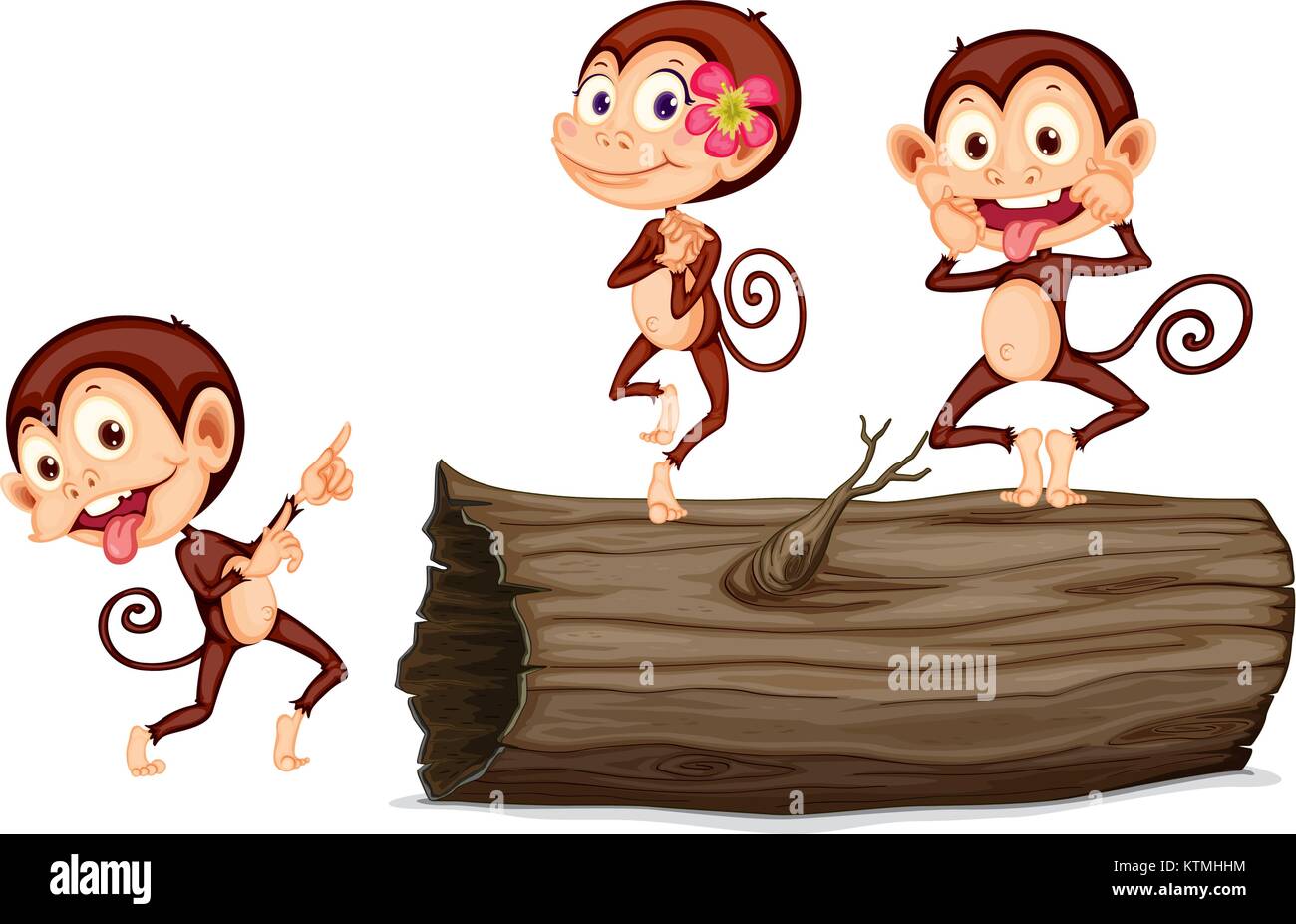 Illustration of cartoon monkey Stock Vector Image & Art - Alamy
