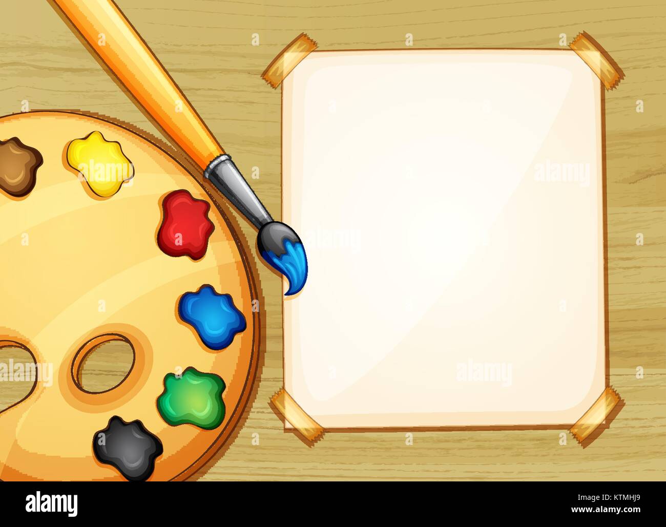 Artist color paints wooden Stock Vector Images - Alamy